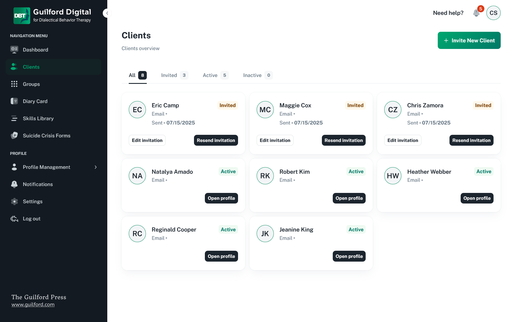 Guilford Digital for DBT > Home